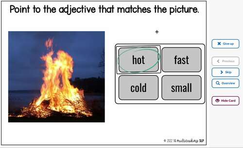 Adjective Noun Matching Task Cards | Speech Therapy | Boom Cards ...