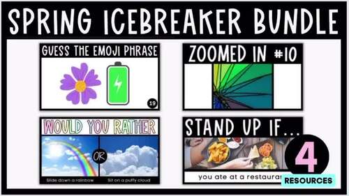 Spring March / April / May Virtual Games and Activities BUNDLE | TPT