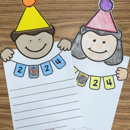 New Years 2025 Craft for Bulletin Board, New Year Activity for Kindergarten