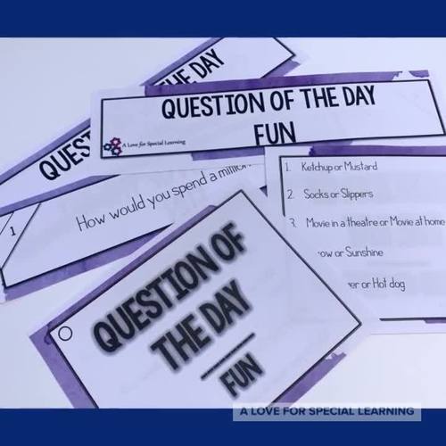 Question of the Day- Life Skills Special Education High School Transition