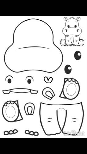 Hippo Craft| 100 Dots| Zoo Jungle Animals| Field Trip| Letter H Craft ...