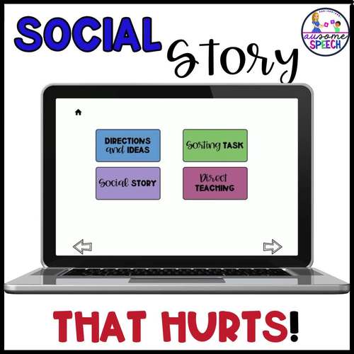 Social Story: That Hurts! (No Hitting, No Kicking, No Biting, etc) Boom ...