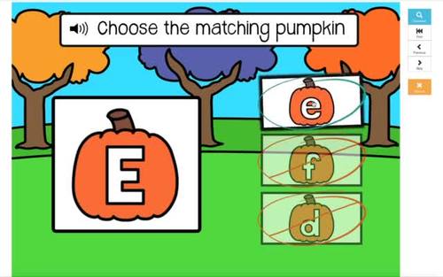Pumpkin Letter Match Boom Cards™ Digital Task Cards | TPT