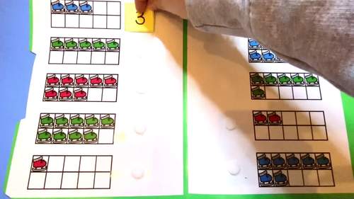 Winter Counting to 10 Using Ten Frames - Number Sense File Folder Activity