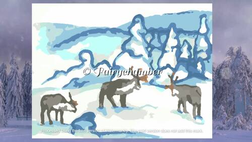 Winter Reindeer Color-by Numbers - Fun Wildlife Painting! by Fairychamber