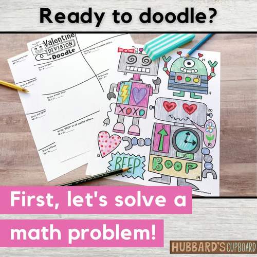 Valentine's Day Math Activity - Multi-Digit Division 4th/5th Gr ...