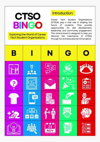 CTSO BINGO! Perfect Resource For FBLA, HOSA, DECA and MORE! | TPT