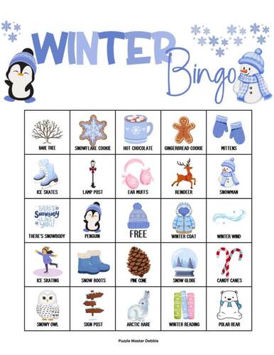Winter Bingo, Holiday Bingo Cards, Classroom Holidays, Snow day games ...