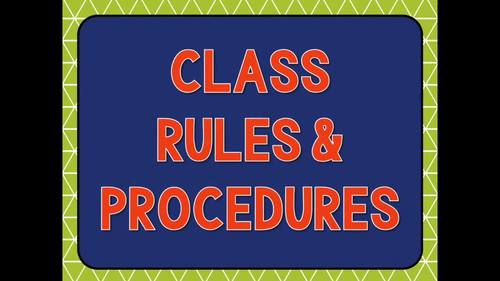 Beginning of the Year Classroom Rules & Procedure Lesson SlideShow