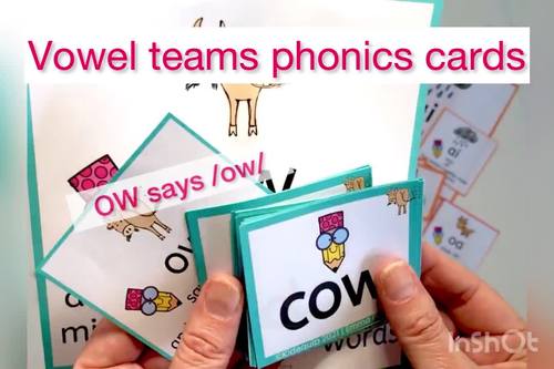 Long Vowel Sounds and diphthongs | Word Cards and Games for Grades 1-2