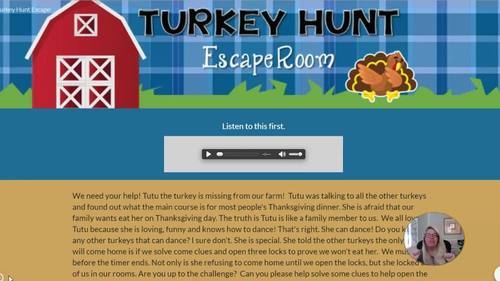 Turkey HUNT | Thanksgiving Digital Escape™ Room | Google Apps™ | TPT