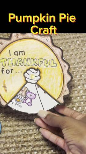 Printable Thanksgiving Pumpkin Pie Spinner Craft - Gratitude Activity