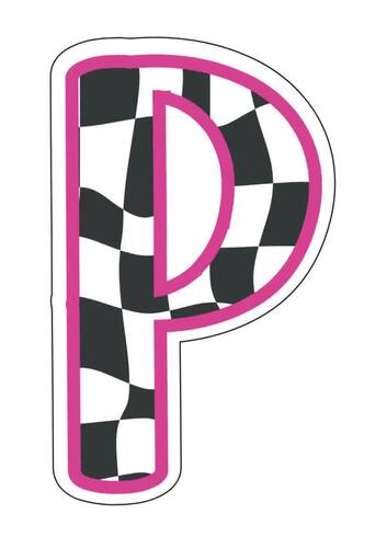 Retro Checkered Letters | ABC Bulletin Board Set with Numbers & Punctuation