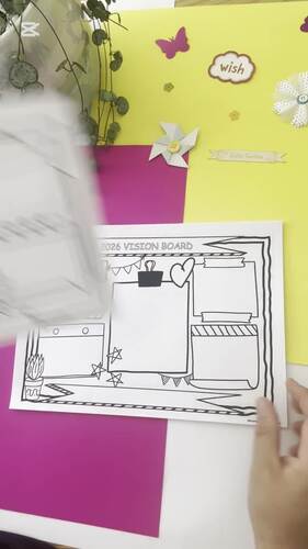 Editable Vision Board Templates for Students | Back to School Goal Setting