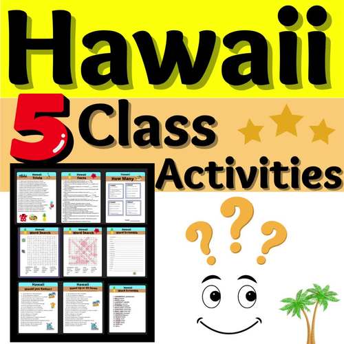 Hawaii Bundle Luau Aloha Crafts AAPI Hawaiian Day Low Prep by DadsDesigns