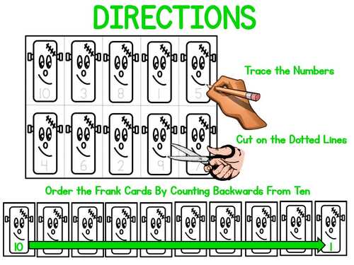 NO PREP! Just Project and Print Frank Counts Backwards From Ten! 3 ...