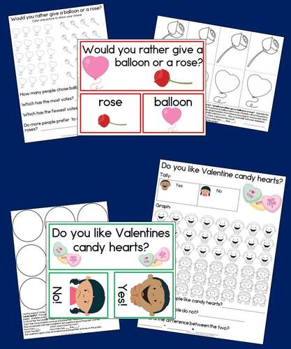 Valentines Day Graphing Making and Interpreting Picture & Bar Graphs ...