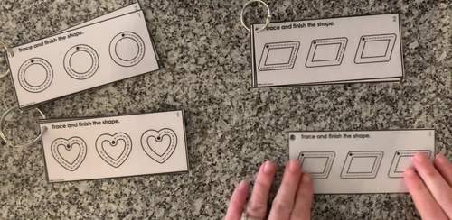 2D Shape Tracing Work Bin Task Cards | Centers for Special Ed by Mrs Ds ...