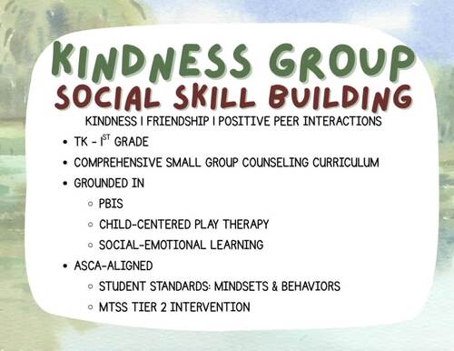 Social Skills Group: Friendship, Kindness & Positive Peer Interactions