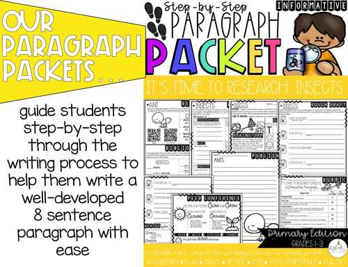 It's Time to Research Insects | Paragraph Packet | Informative Writing