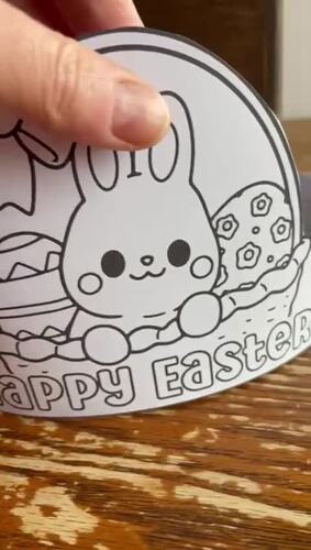 Easter Paper Crown, Spring Coloring Paper Crown Craft, Easter Bunny ...
