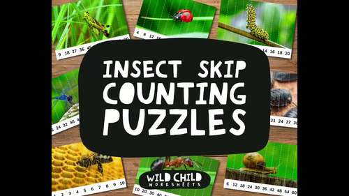 Insect Skip Counting Puzzles, Multiplication Activities, Times Table ...