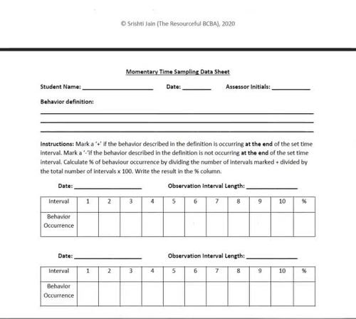 Printable Data Sheets for ABA Therapy - Starter Bundle by The ...