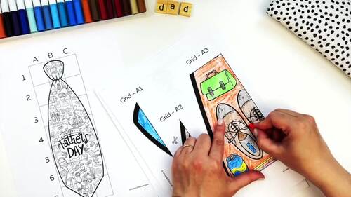 Father's Day Art Project, Collaborative Coloring Poster Photo OP Mural