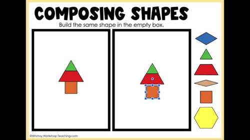 Google Slides Math Geometry Composing Shapes Digital Activity Distance ...