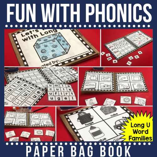 Long U Paper Bag Book | Rhyming | Spelling Activities | TPT