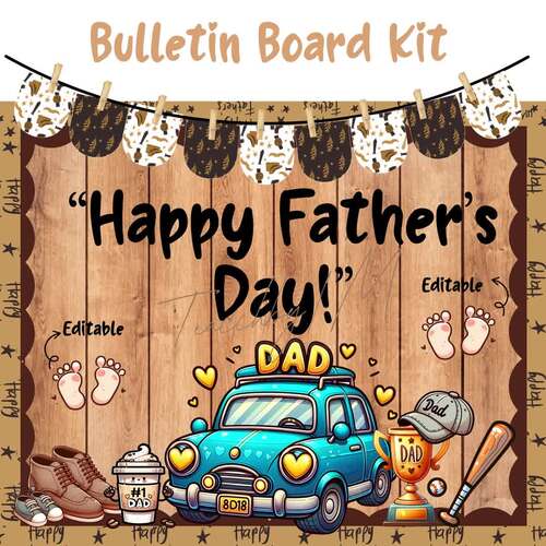 Father's Day Bulletin Board Kit | Happy Father’s Day Door Decor by ...