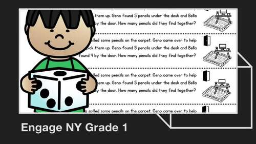 Engage NY | Grade 1 Module 1 Math Journal Application Problems Cut & Paste