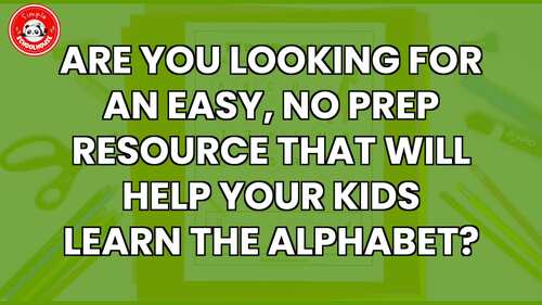 NO PREP Alphabet Worksheets Mega Bundle by My Simple Schoolhouse