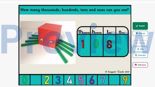MAB Block Boom Cards (Numbers 1000-3000) Digital Task Cards: 3rd Grade ...