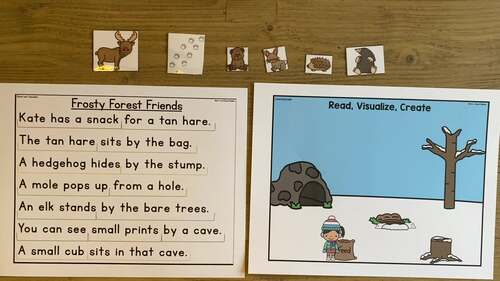 Decodable Text Read and Visualize: Frosty Forest Friends by Sarah Paul