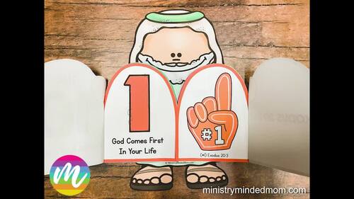 Ten Commandments Craft | Protestant & Catholic | Trace, Write, Draw ...