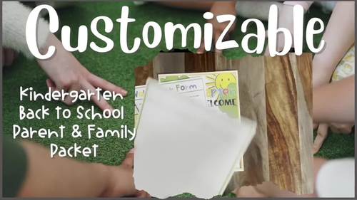 Kindergarten Back to School - Parent Information Packet | TPT