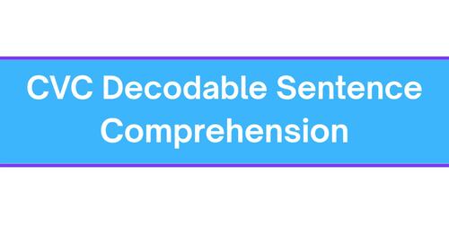Kindergarten Digital CVC Words Sentence Comprehension Activity | Test Prep