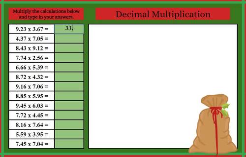 Dabbing Santa Decimal Multiplication Pixel Art Mystery Reveal | TPT
