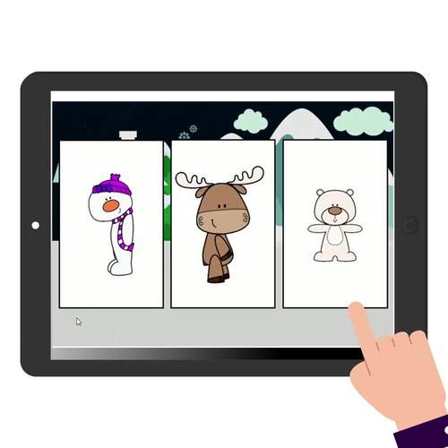 Winter Activities BOOM CARDS Distance Learning Visual Perception