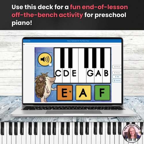Music Alphabet on the Piano Keys BOOM™ Cards Activity for Young Piano ...