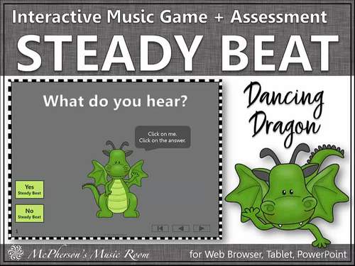 Elementary Music Game | Steady Beat or Not Interactive Music Game {Dragon}
