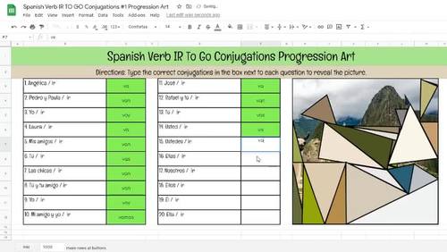 Spanish Progression Art Mystery Picture Bundle | Spanish Digital Activities