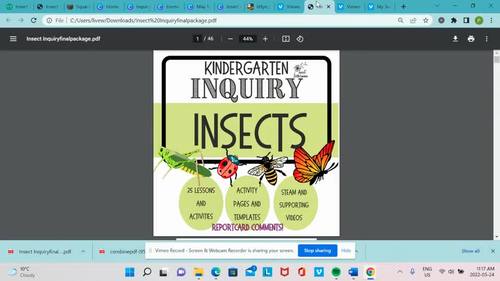 Insect and Bugs Inquiry- No Prep- Full Learning including Report Card ...