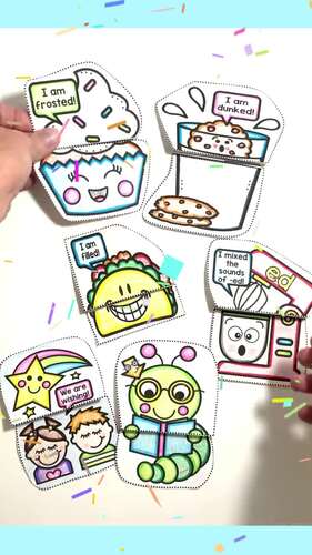 Reading Longer Words ending -ed -es -ing Phonics Crafts Worksheets ...