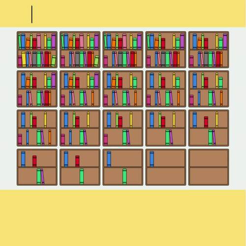 Books on Bookshelves (Counting Colorful Books) - Clipart by Lesson Launch