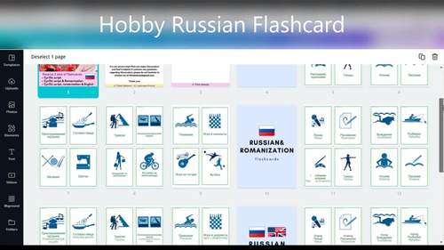 HOBBIES Russian FLASH CARDS hobby | Russian flashcards hobbies interests