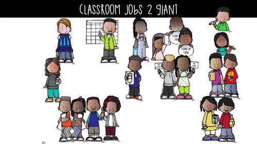 Classroom Jobs 2 clip art, school, kidlettes GIANT SET by Melonheadz ...