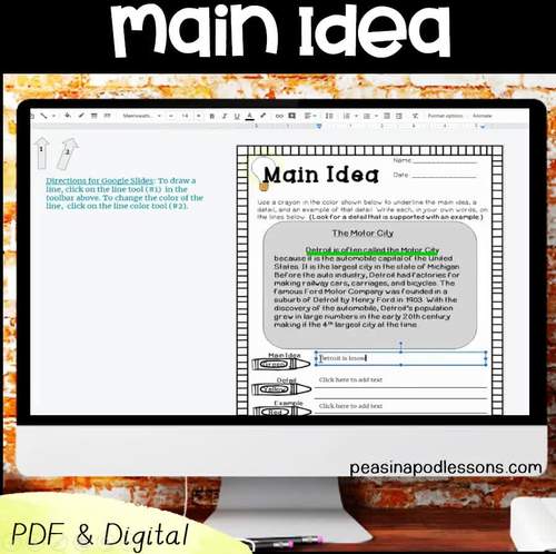 Main Idea and Details Passages for 3rd 4th Grade ⭐ Printable PPT ...