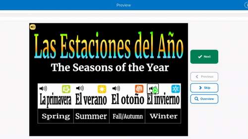 Boom Cards - Las Estaciones del Año - Seasons of the Year by NATAM